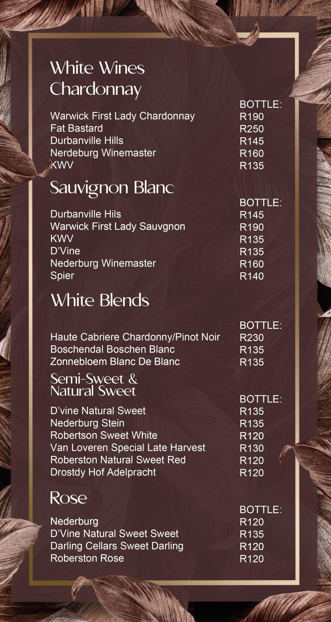 Drinks – 012 Lifestyle Brooklyn