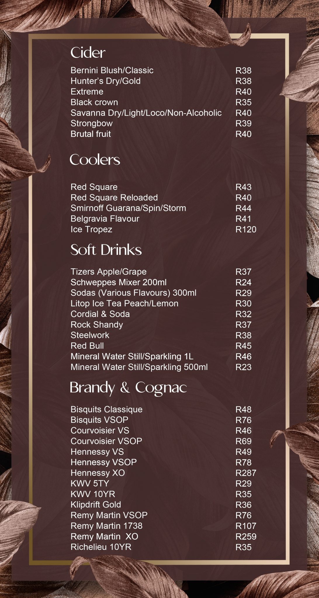 Drinks – 012 Lifestyle Brooklyn